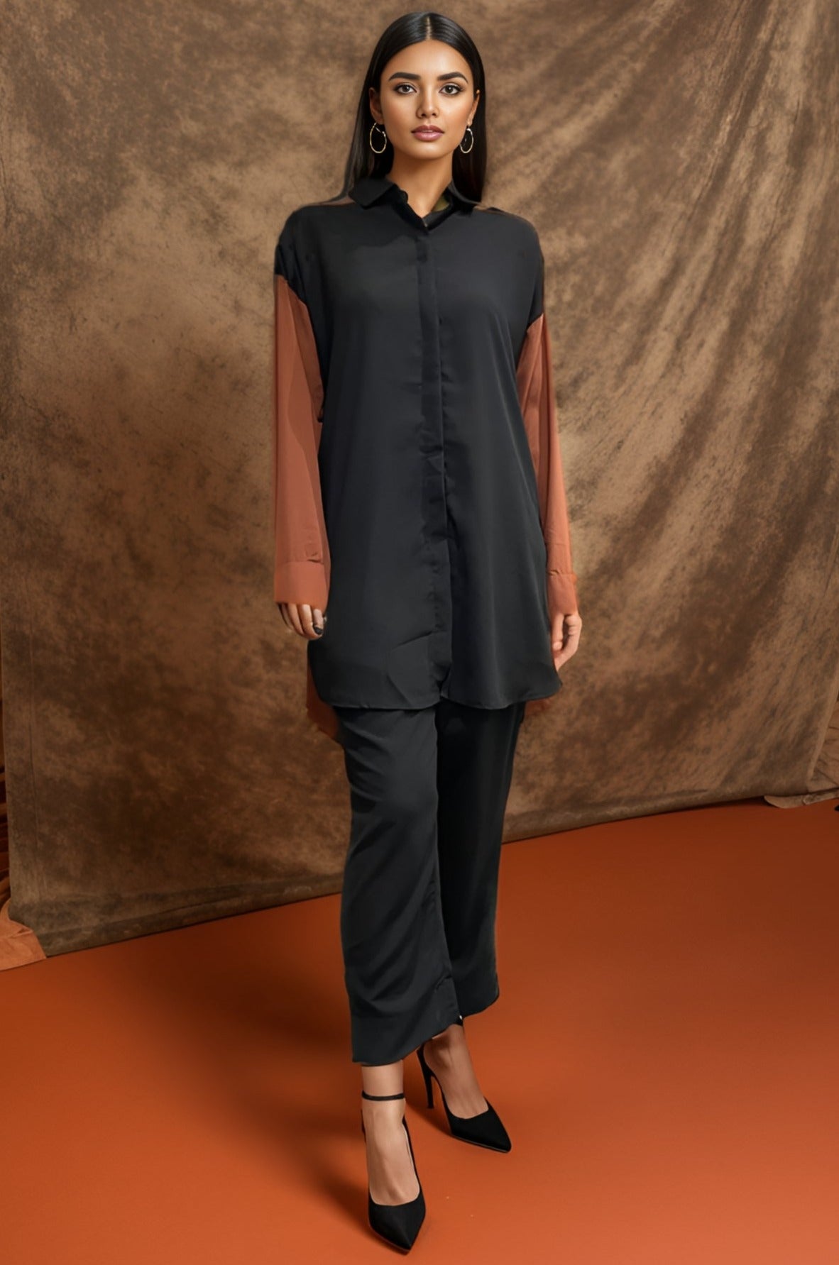 Rust Brown Coord Set: Effortless Style and Comfort - Nolabels.in