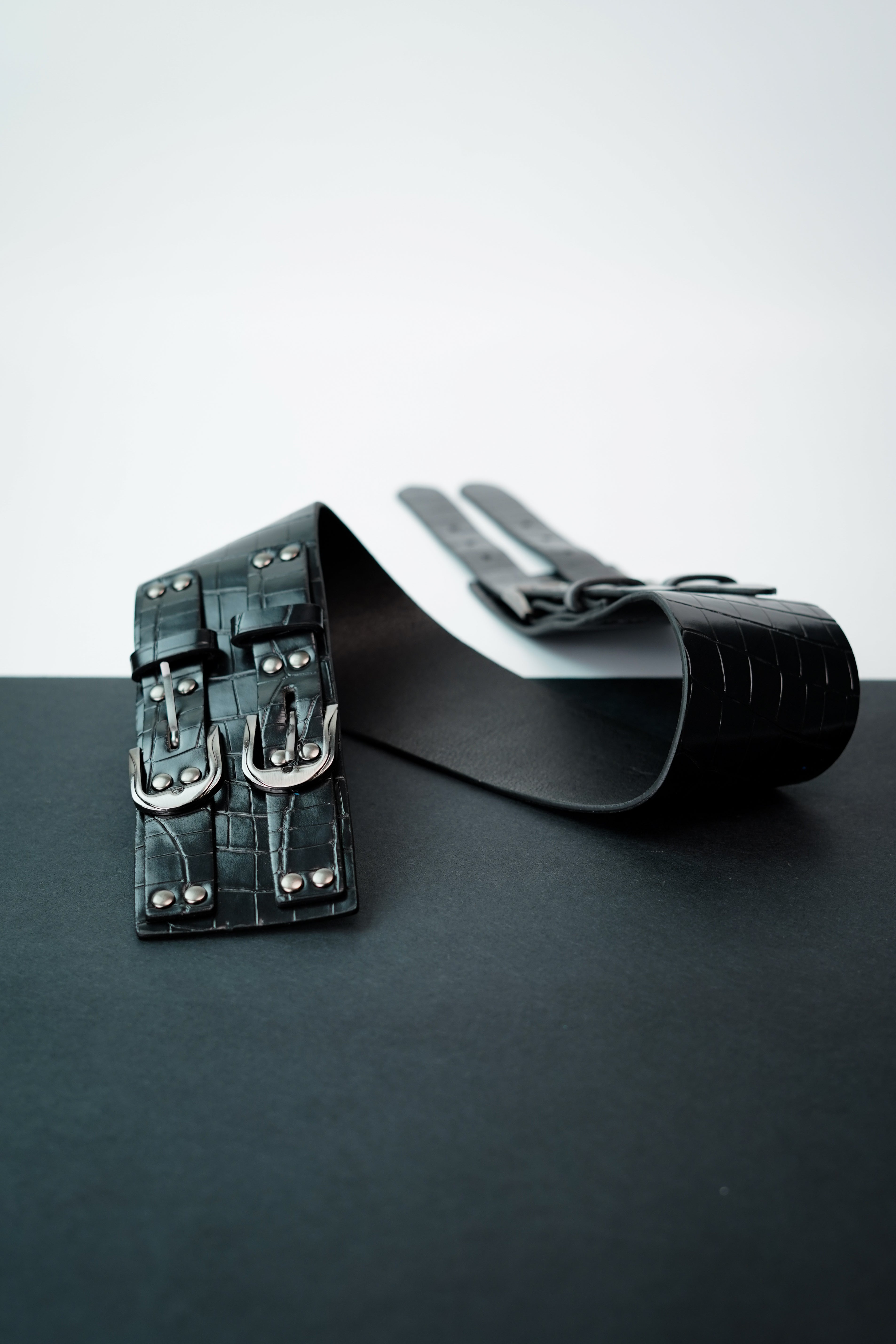 Double Dapper | Crocodile Print Leather Belt | Get Yours! - Nolabels