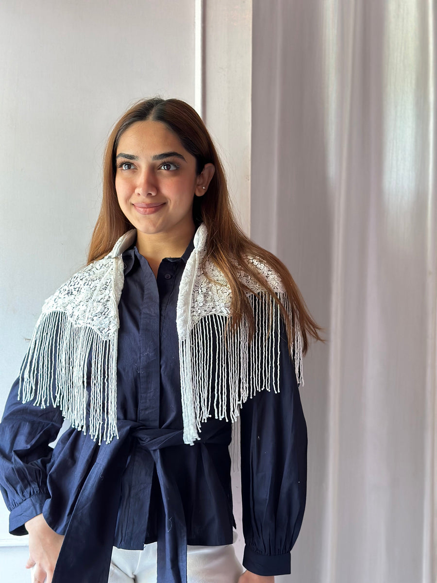 Sara Hand Embellished Cape - Nolabels.in