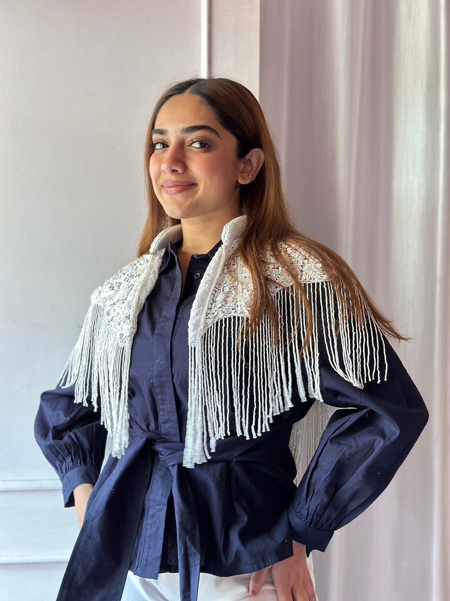 Sara Hand Embellished Cape - Nolabels.in