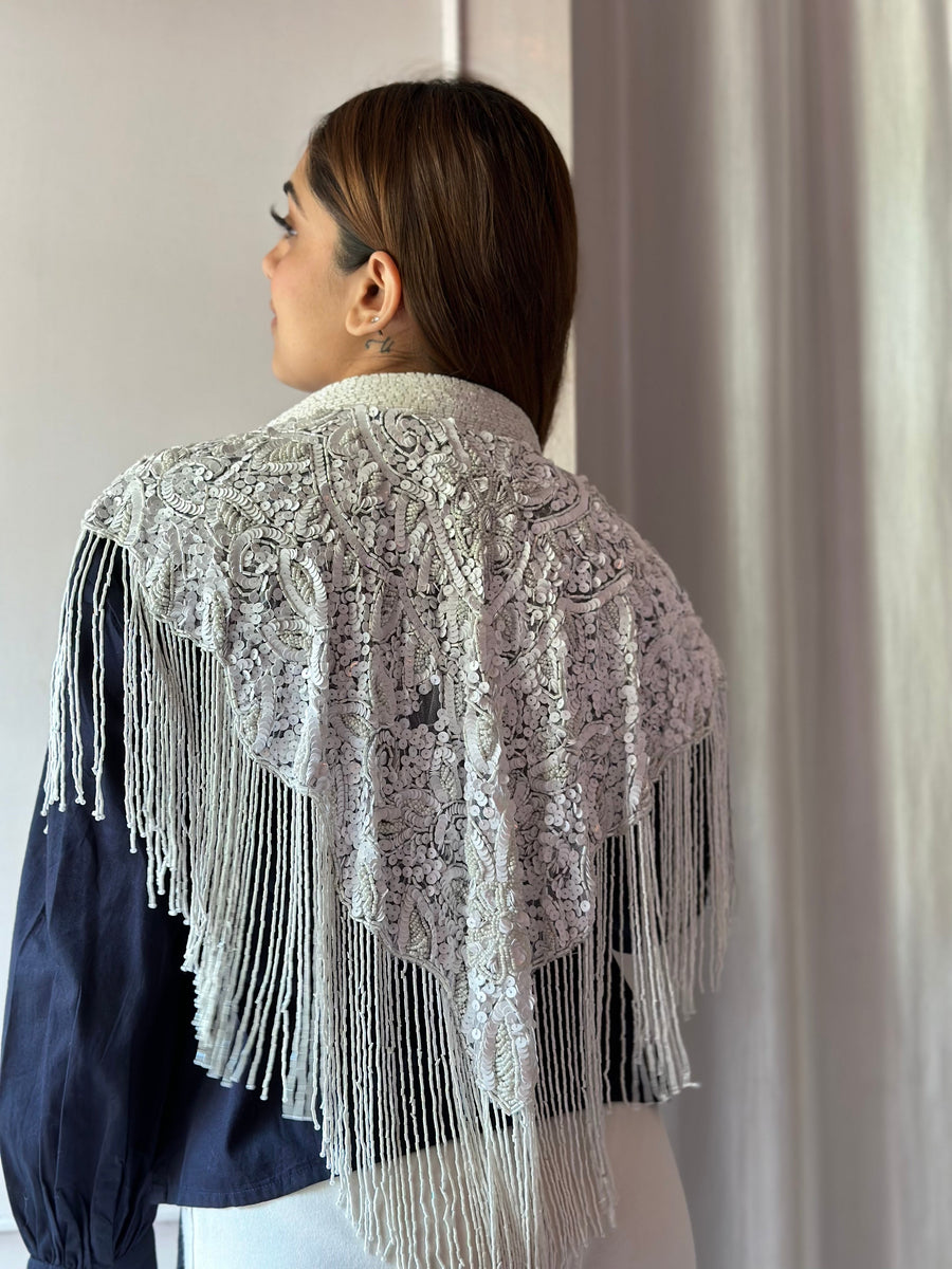 Sara Hand Embellished Cape - Nolabels.in