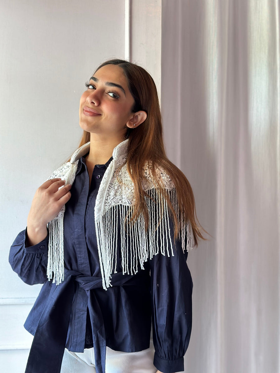 Sara Hand Embellished Cape - Nolabels.in